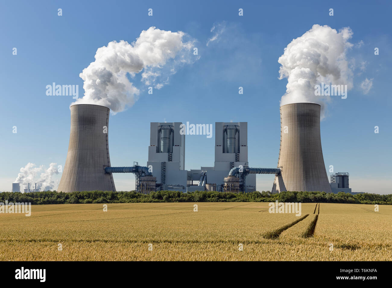Lignite mine brown coal power station of the rwe hi-res stock ...