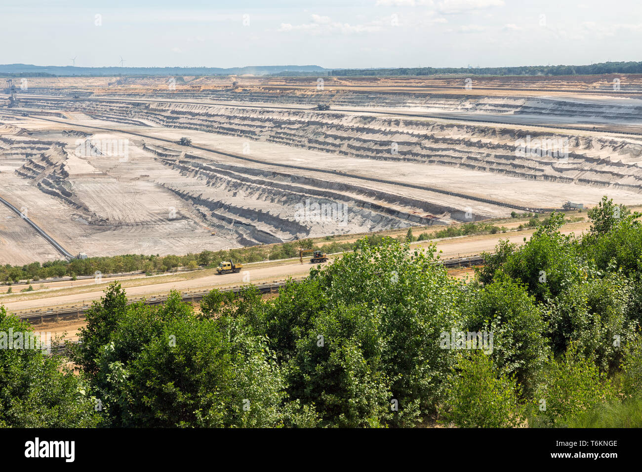 View at open pit mine Hambach with brown coal digging Stock Photo - Alamy