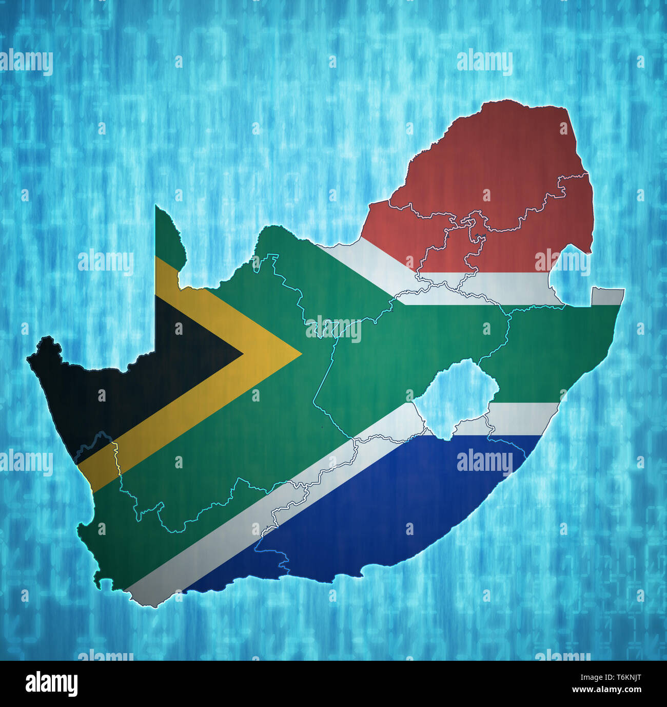 Map of africa with border outlines hi-res stock photography and images ...