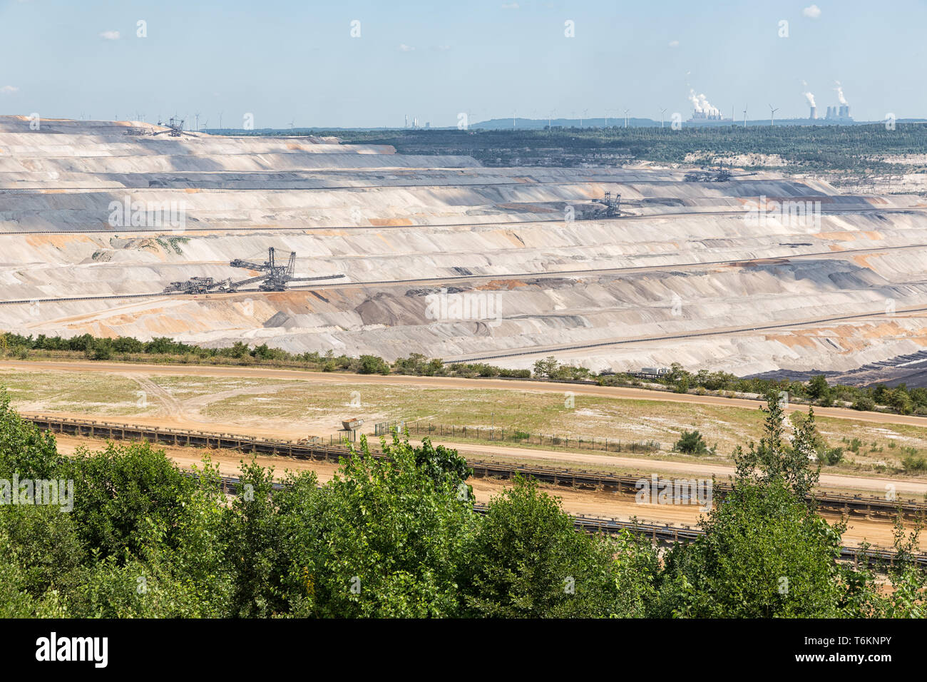 View at open pit mine Hambach with brown coal digging Stock Photo - Alamy