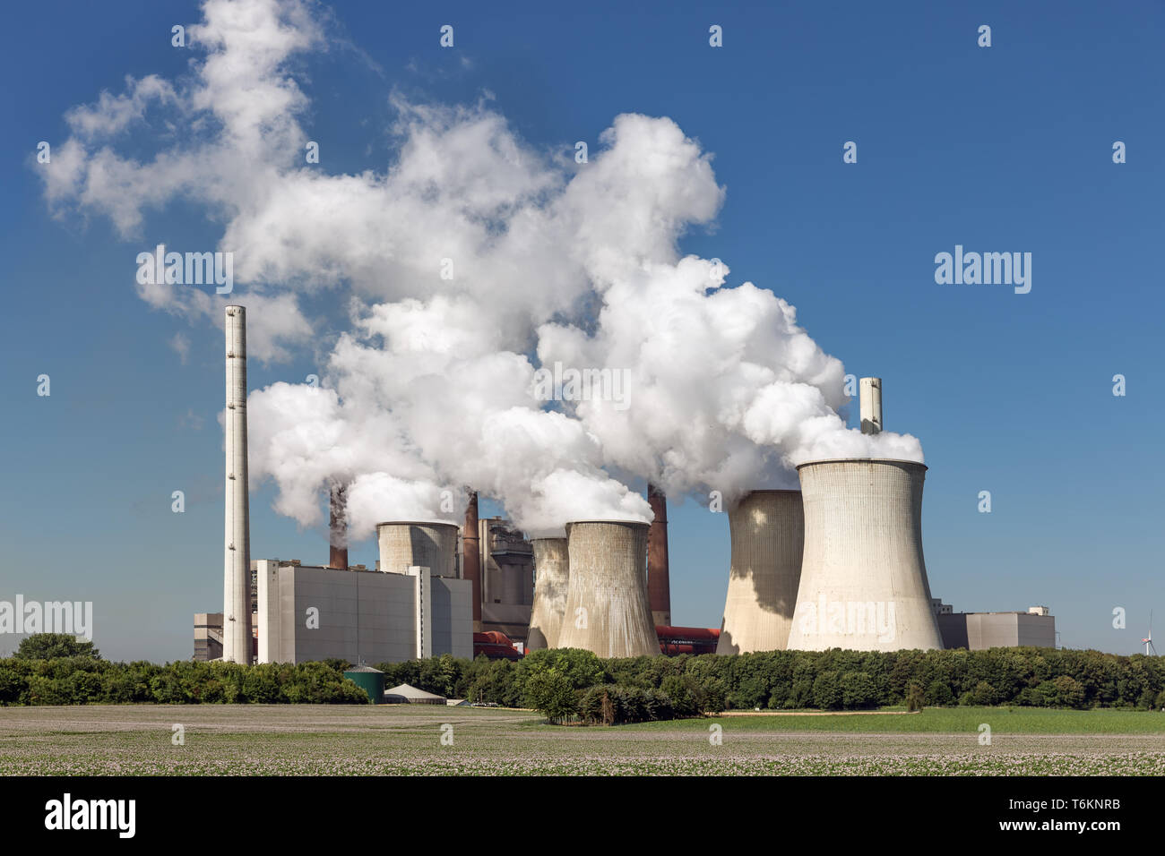 Lignite mine brown coal power station of the rwe hi-res stock ...