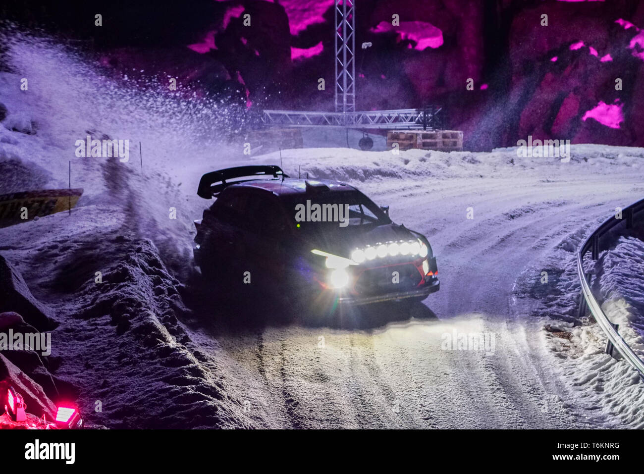 Rally car night lights hi-res stock photography and images - Alamy