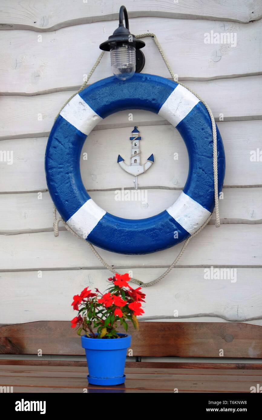 Maritime wall decoration Stock Photo - Alamy