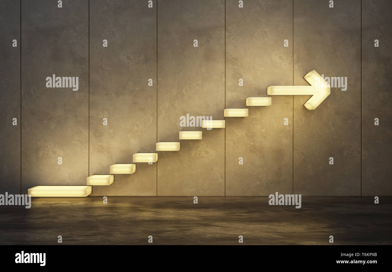 stairs going upward, 3d rendering Stock Photo - Alamy
