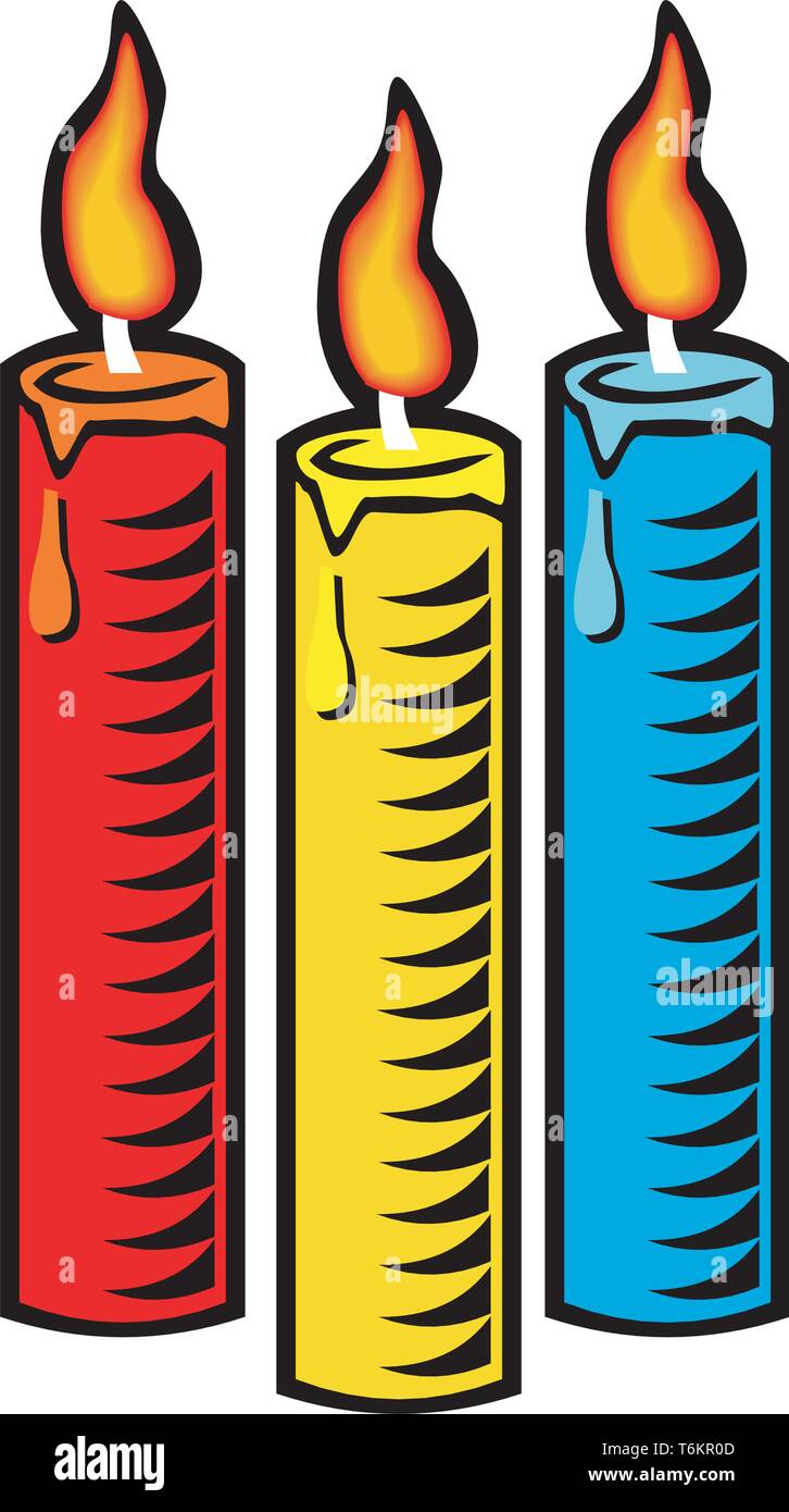 Candles Vector Illustration Stock Vector Image & Art - Alamy