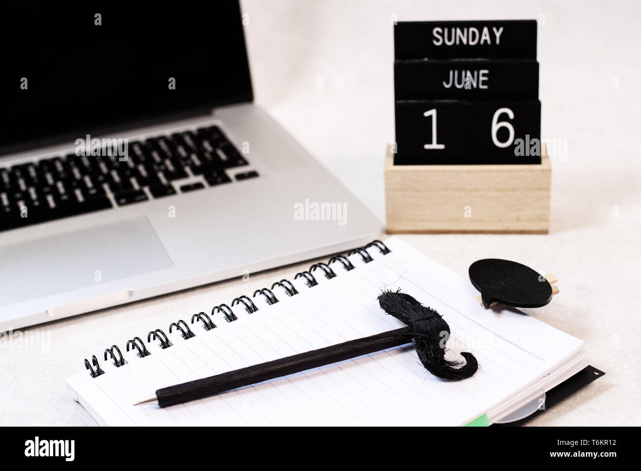 Happy Father's Day. Fathers day composition - office desk Stock Photo ...