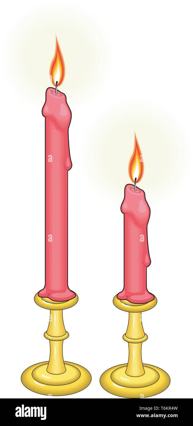 Candles Vector Illustration Stock Vector Image & Art - Alamy