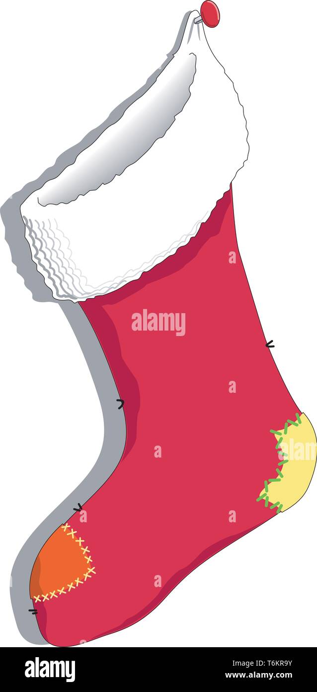 Christmas Stocking Vector Illustration Stock Vector Image & Art - Alamy