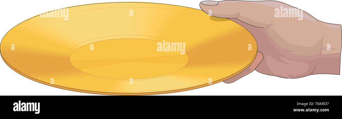 Donation Plate Vector Illustration Stock Vector Image & Art - Alamy