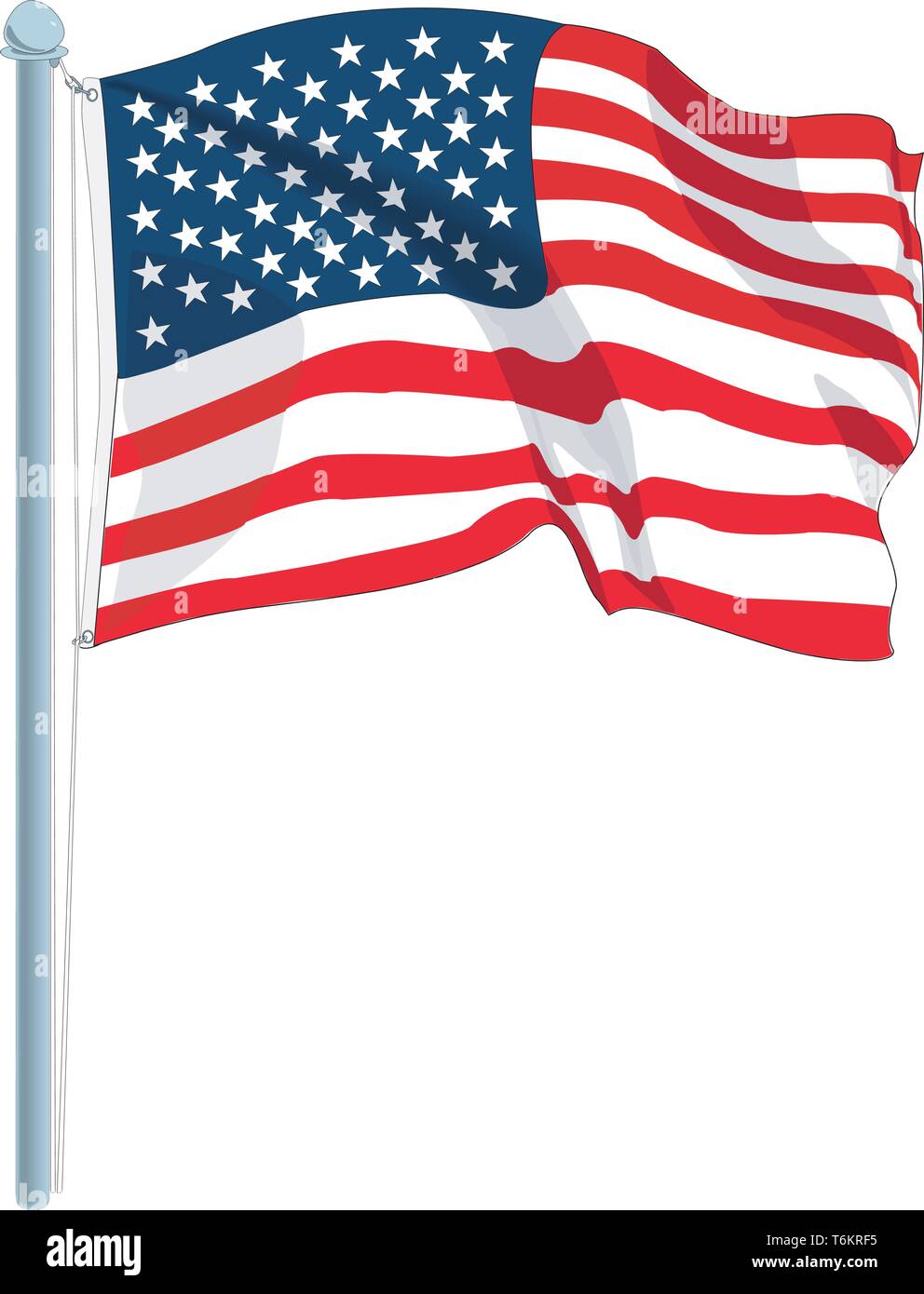 U.S. Flag Vector Illustration Stock Vector Image & Art - Alamy