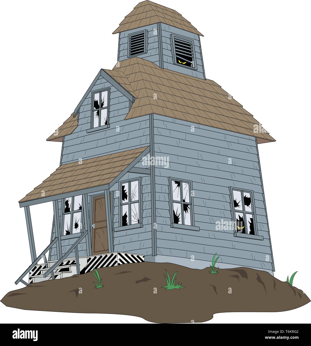 Haunted House Vector Illustration Stock Vector Image & Art - Alamy