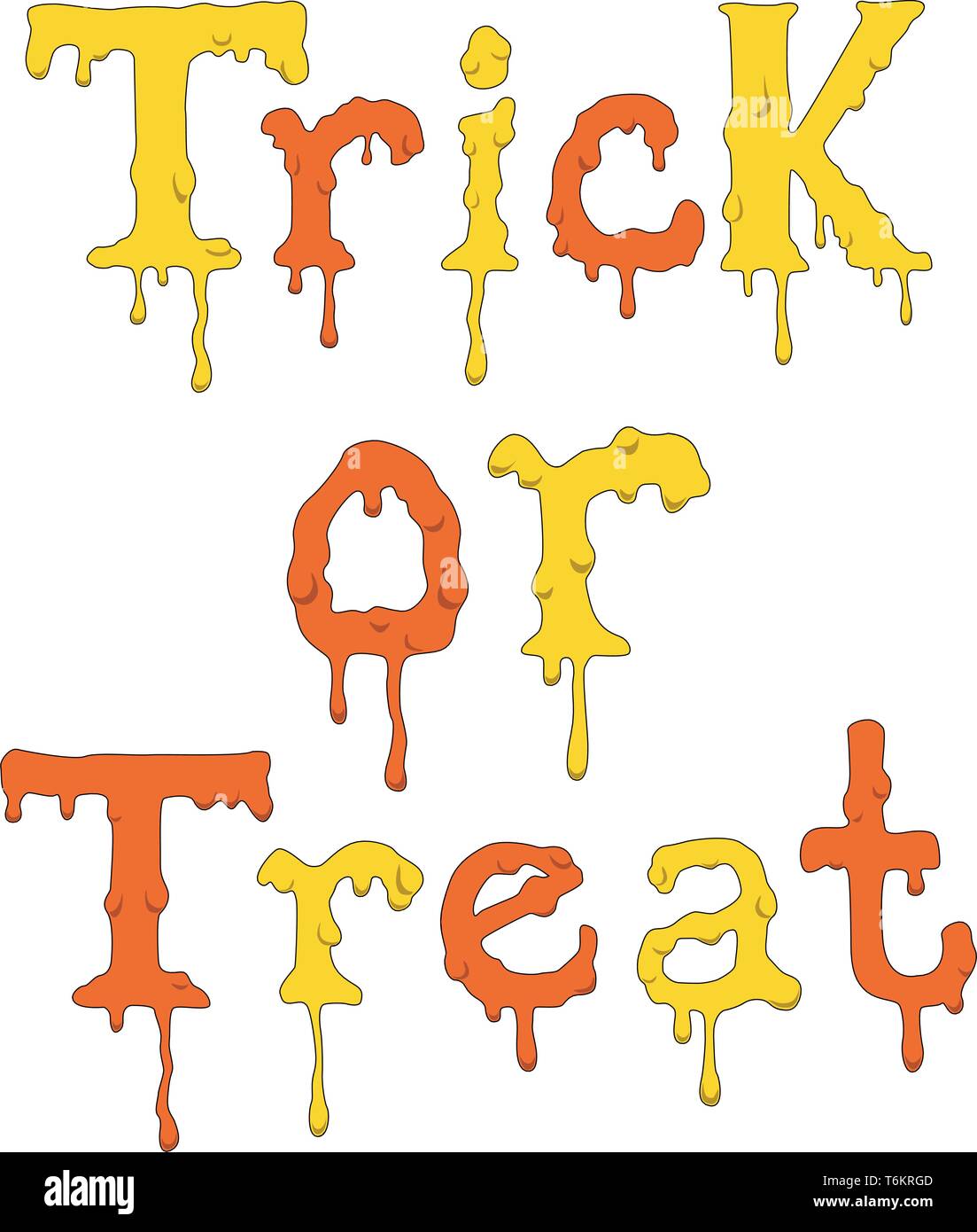 Trick or Treat Text Vector Illustration Stock Vector Image & Art - Alamy