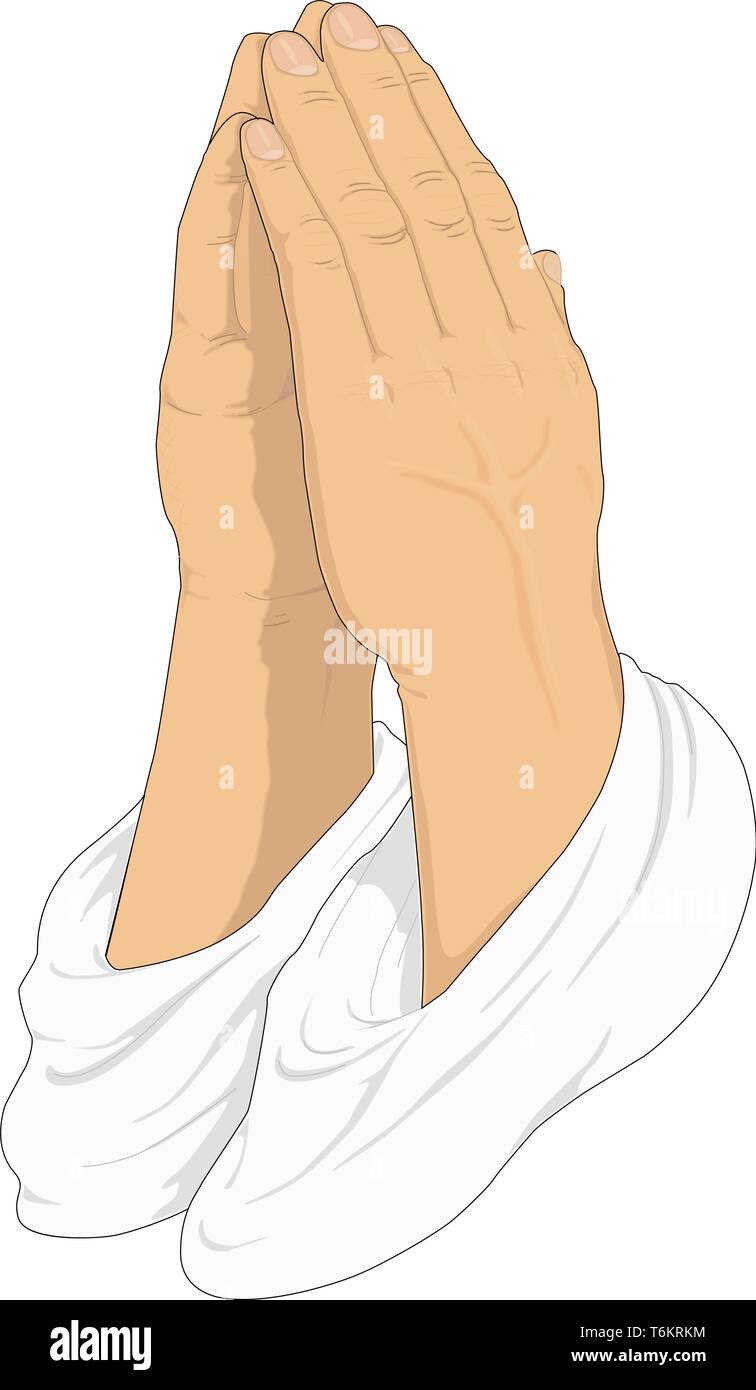 Praying Hands Vector Illustration Stock Vector Image & Art - Alamy
