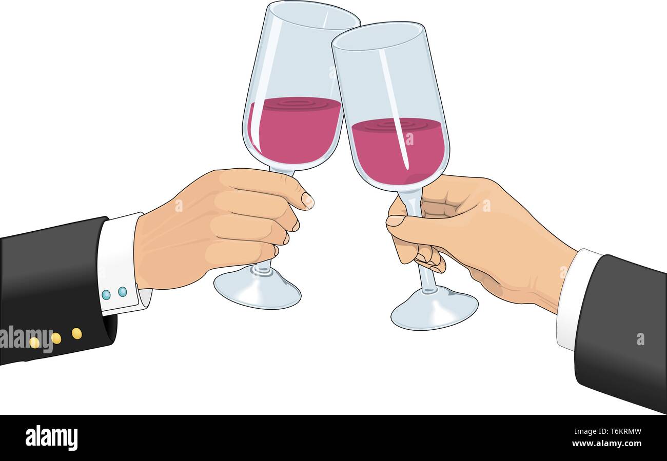 Toasting Vector Illustration Stock Vector Image & Art - Alamy