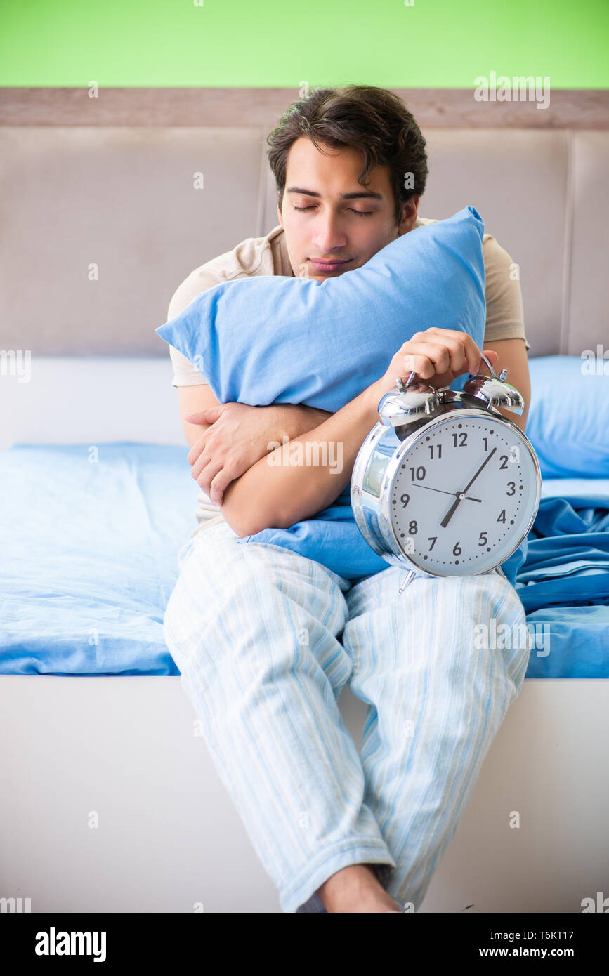 Man having trouble with his sleep Stock Photo - Alamy