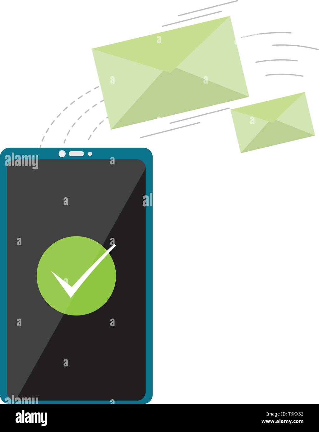 Smartphone with a envelopes icon Stock Vector Image & Art - Alamy