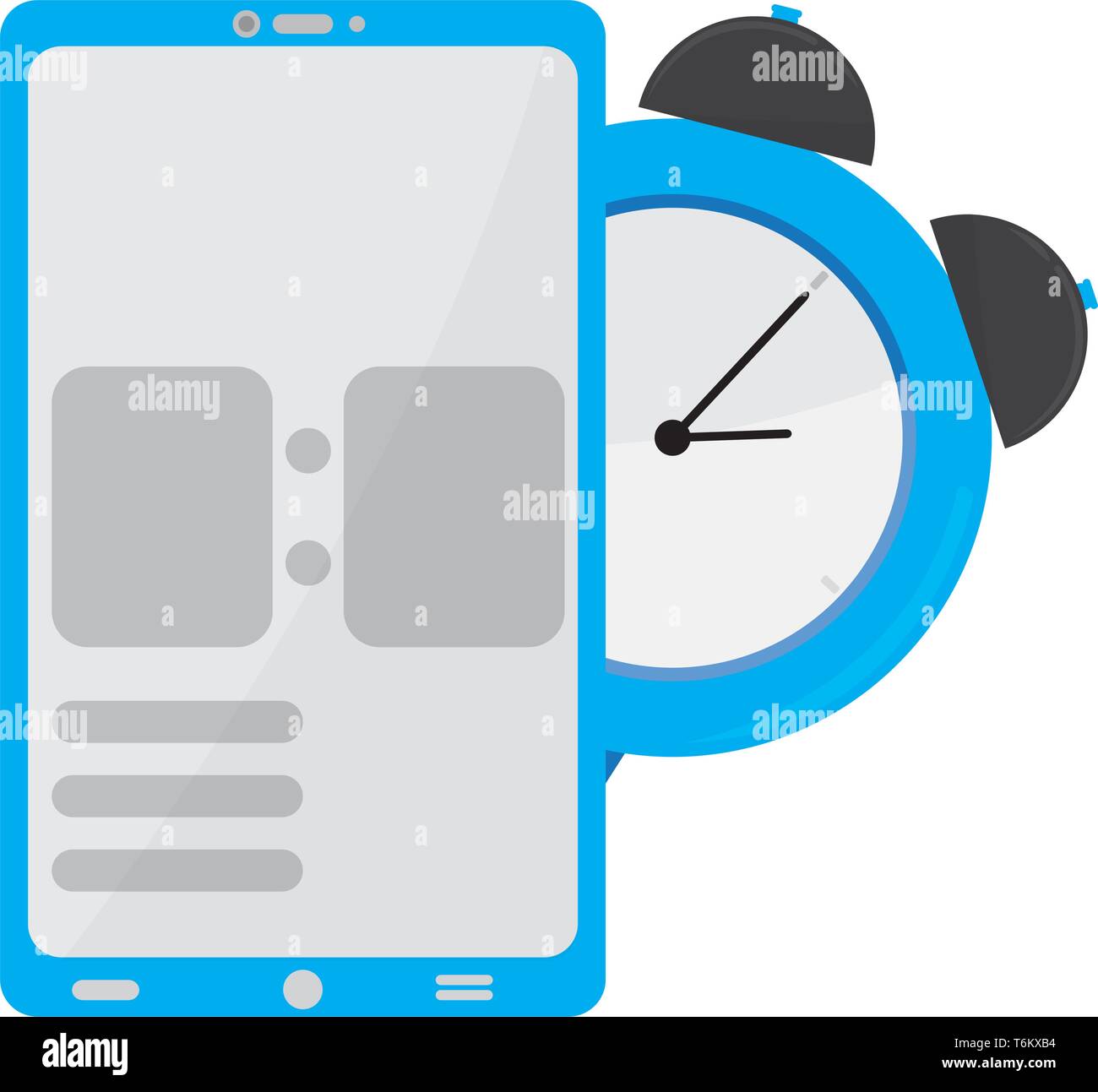 Mobile clock Stock Vector Images - Alamy