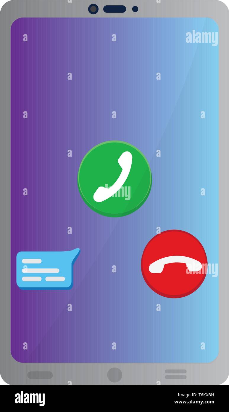 Smartphone with a call buttons Stock Vector Image & Art - Alamy