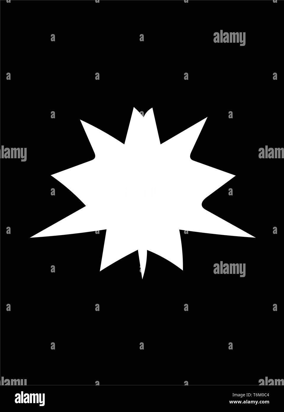 Ornate abstract white symbol on black background Stock Photo - Alamy