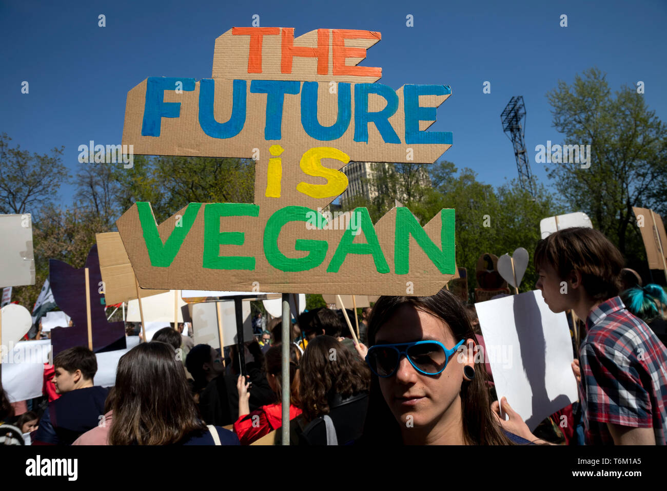 Vegan protest hi-res stock photography and images - Alamy
