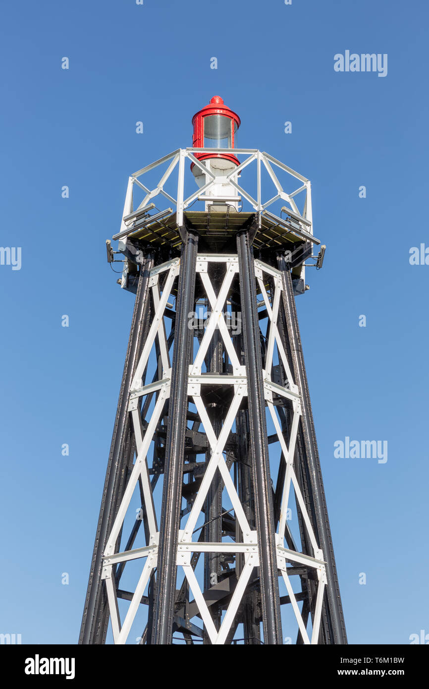 Dutch lighthouse at entrance of harbor Enkhuizen Stock Photo - Alamy