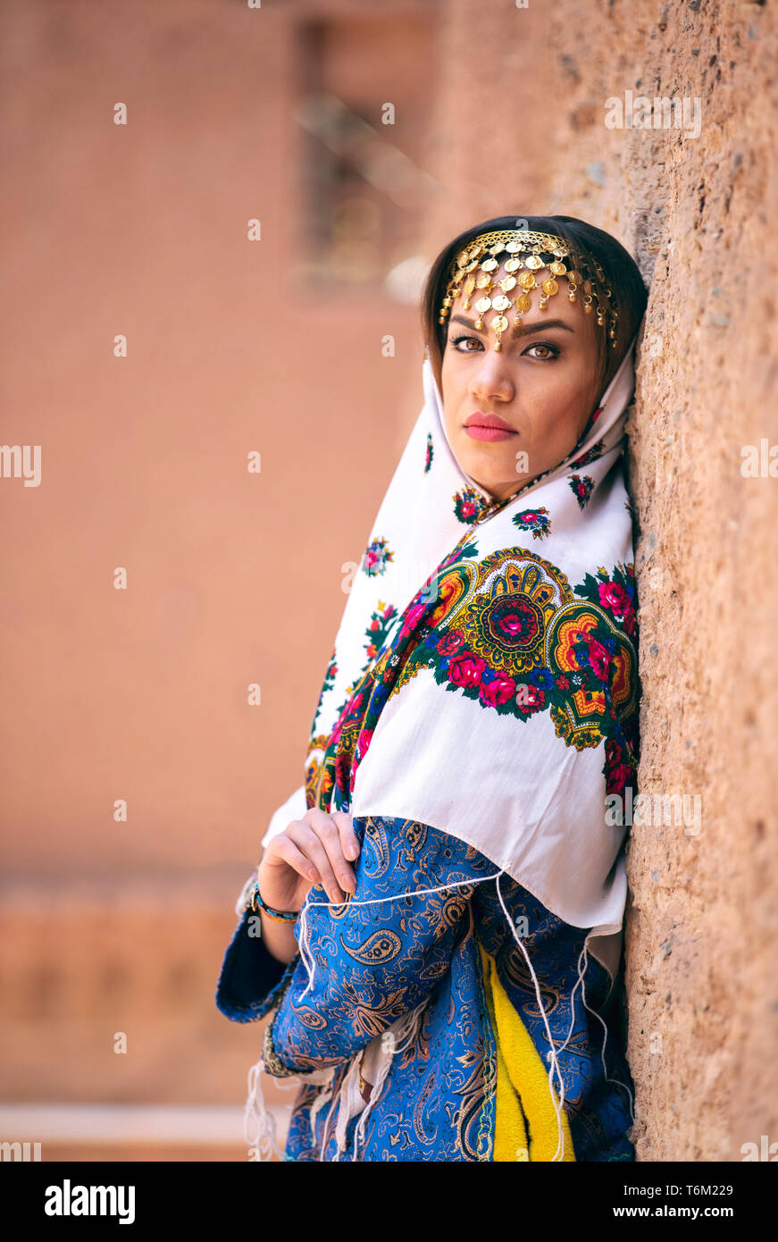 oung beautiful Iranian lady in traditional clothing in a traditional ...