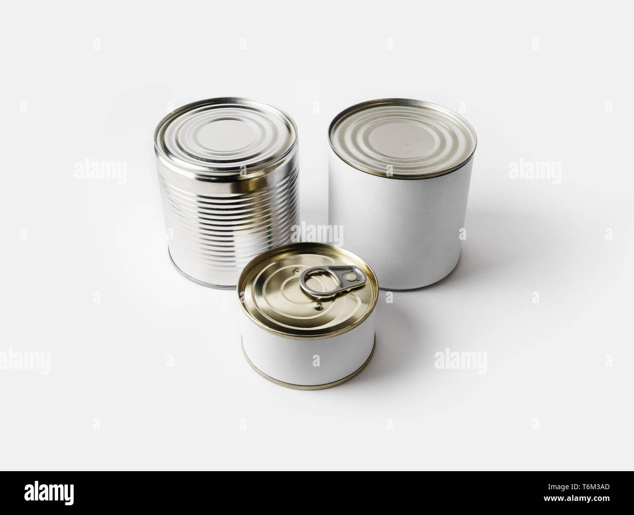 Three tin cans Stock Photo - Alamy