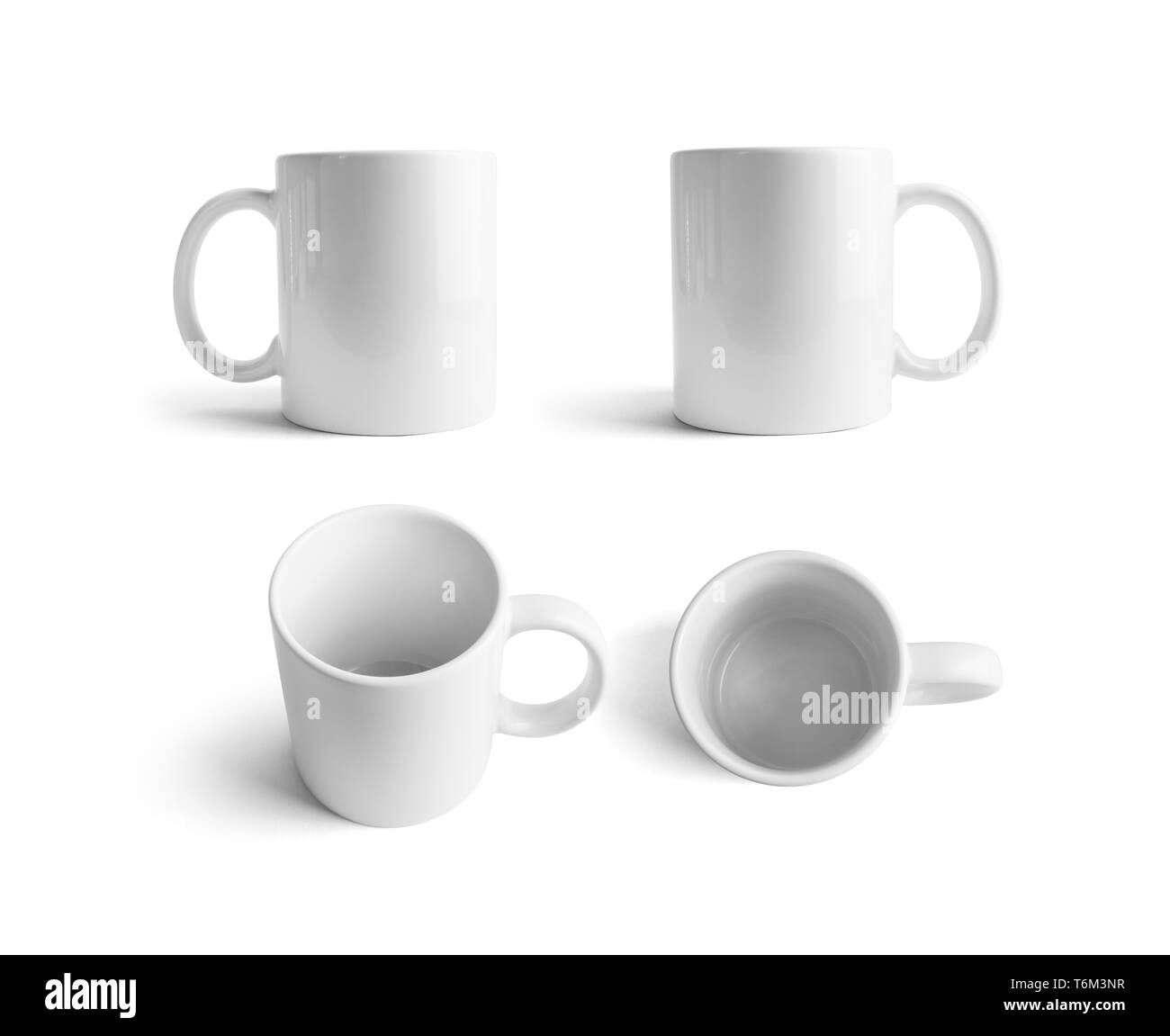 White ceramic mugs Stock Photo - Alamy