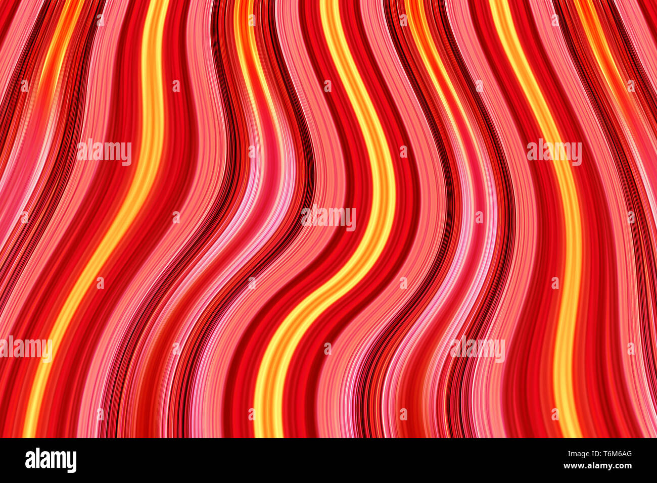 Red and yellow wavy stripes Stock Photo - Alamy