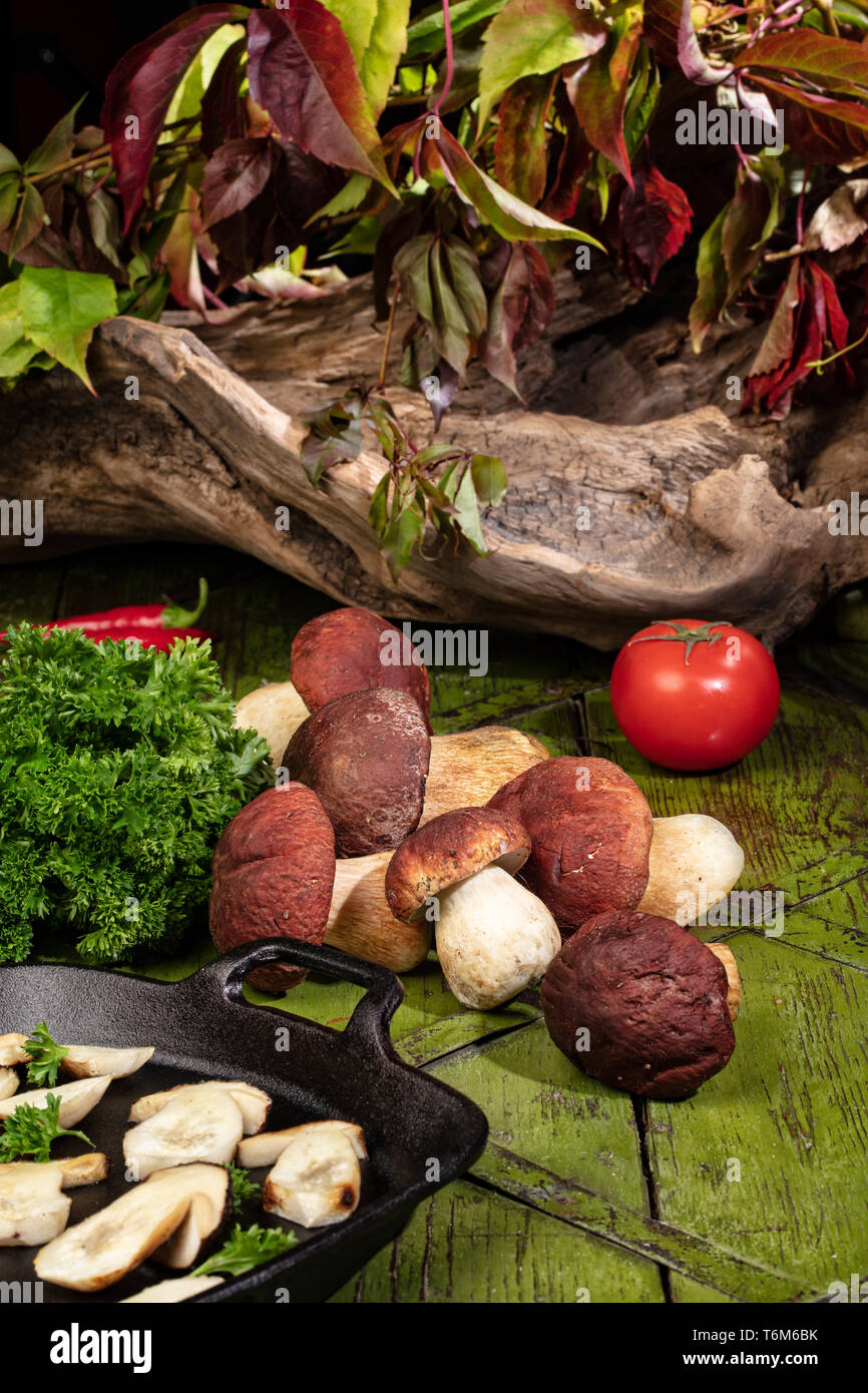 Mushrooms And Vegetables Stock Photo - Alamy
