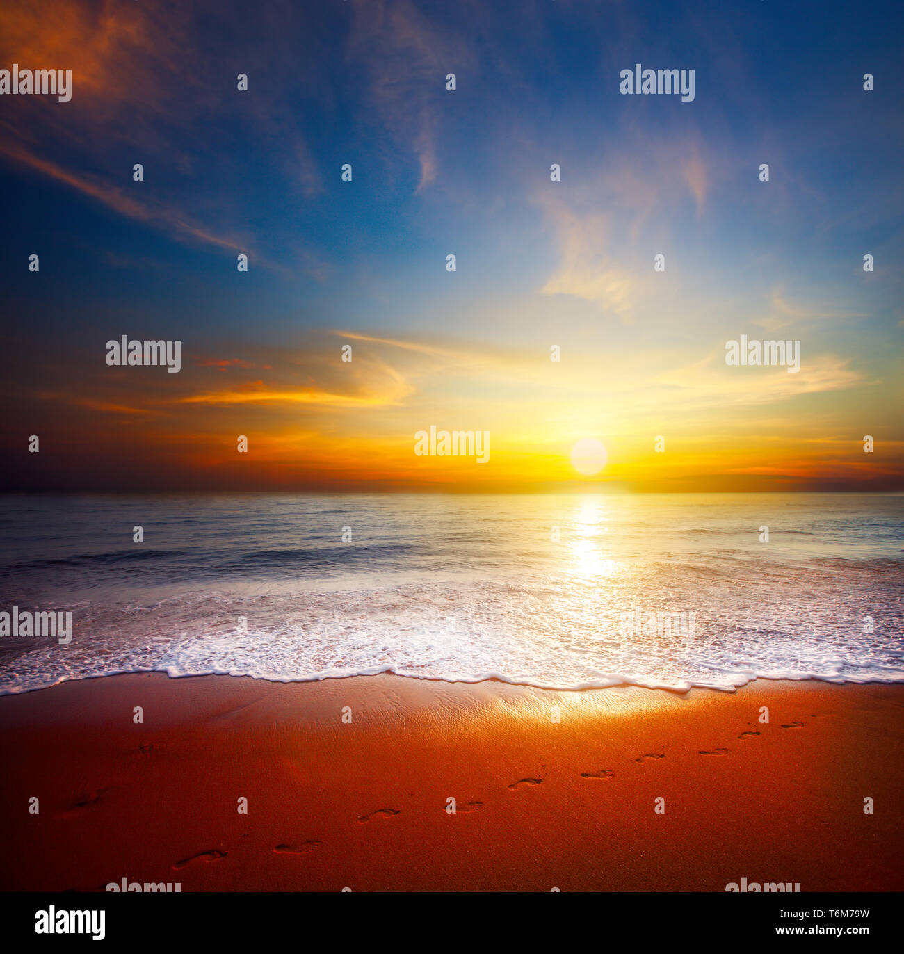 sunset and sea Stock Photo - Alamy