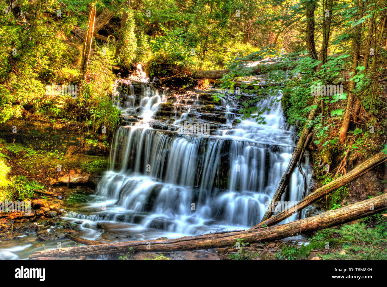 Wagner Falls, Munising, Michigan Stock Photo - Alamy