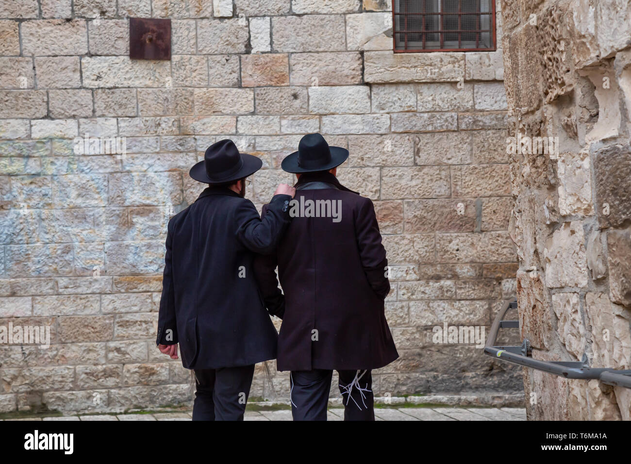 Jerusalem, Israel - April 2, 2019: Couple Religious Men, Hasidic Jews ...
