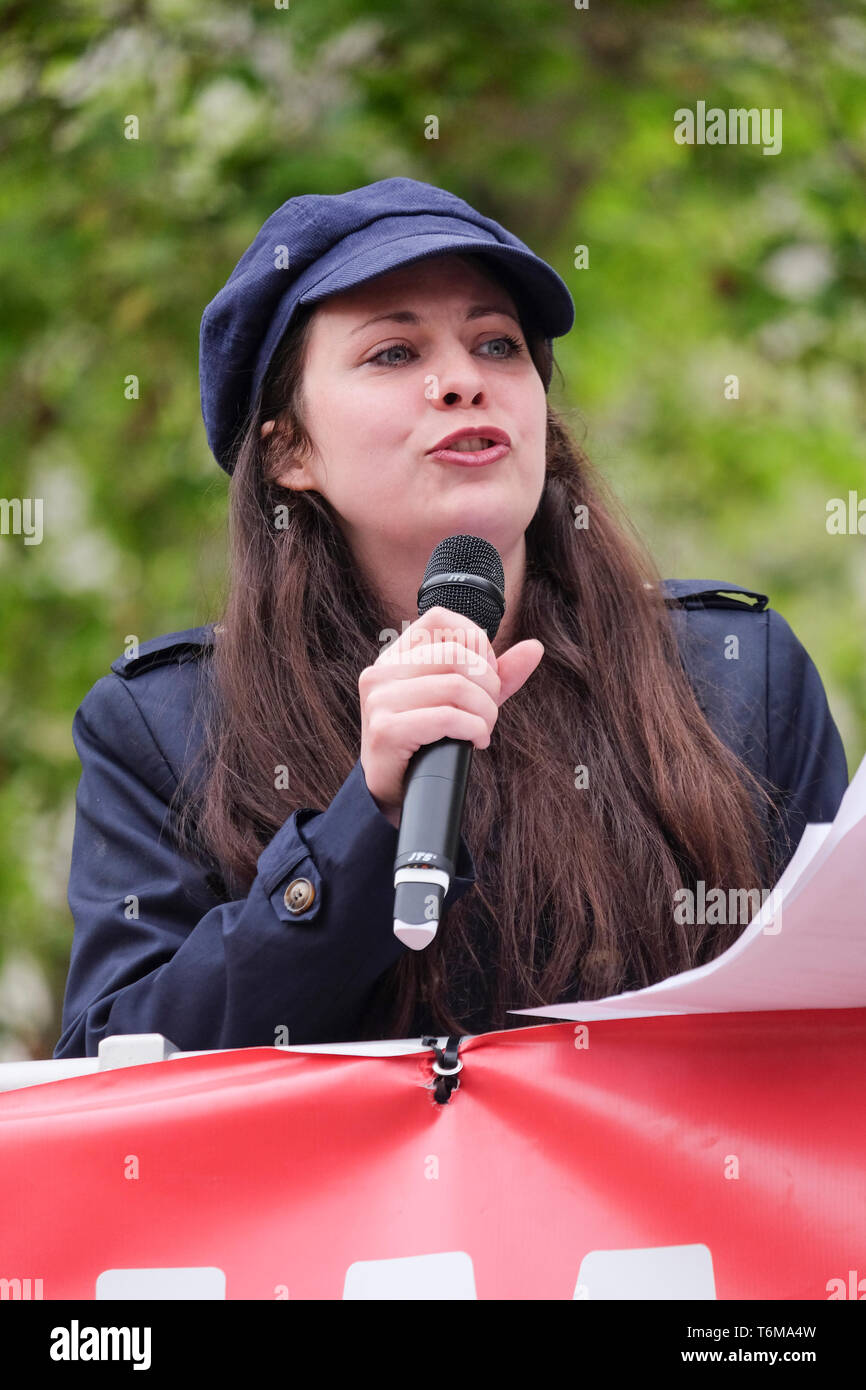 Green Party Deputy Leader, Amelia Womack addresses rally as MPs endorse ...