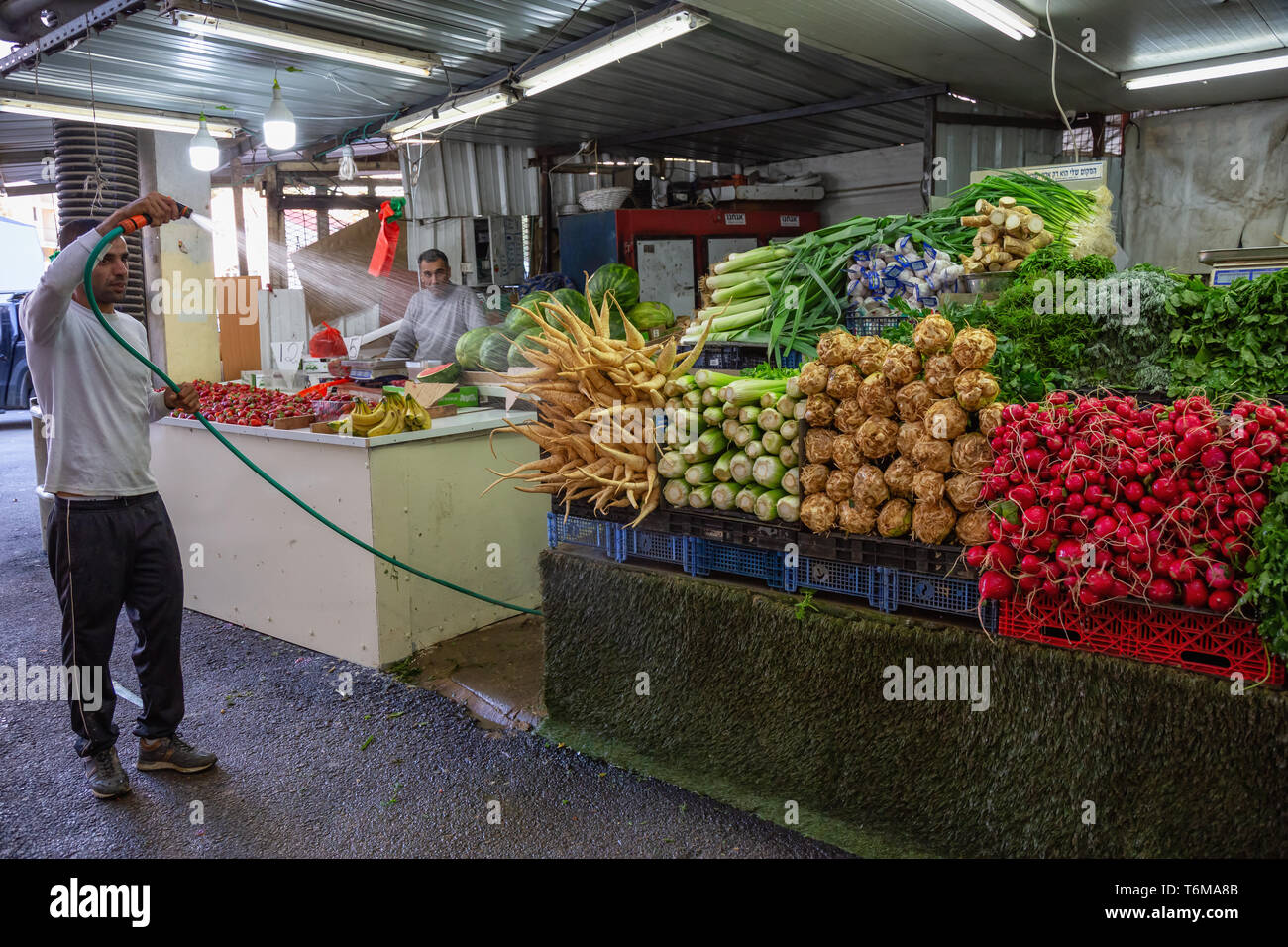 Petah Tikva, Center District, Israel - April 3, 2019: People shopping ...
