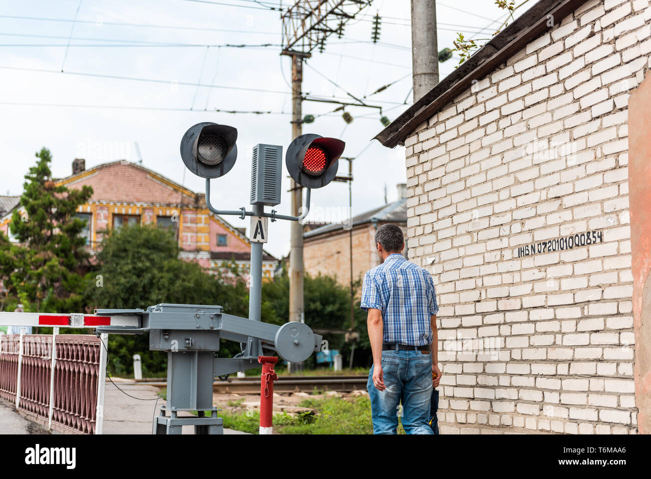 Rail crossing russia hi-res stock photography and images - Alamy