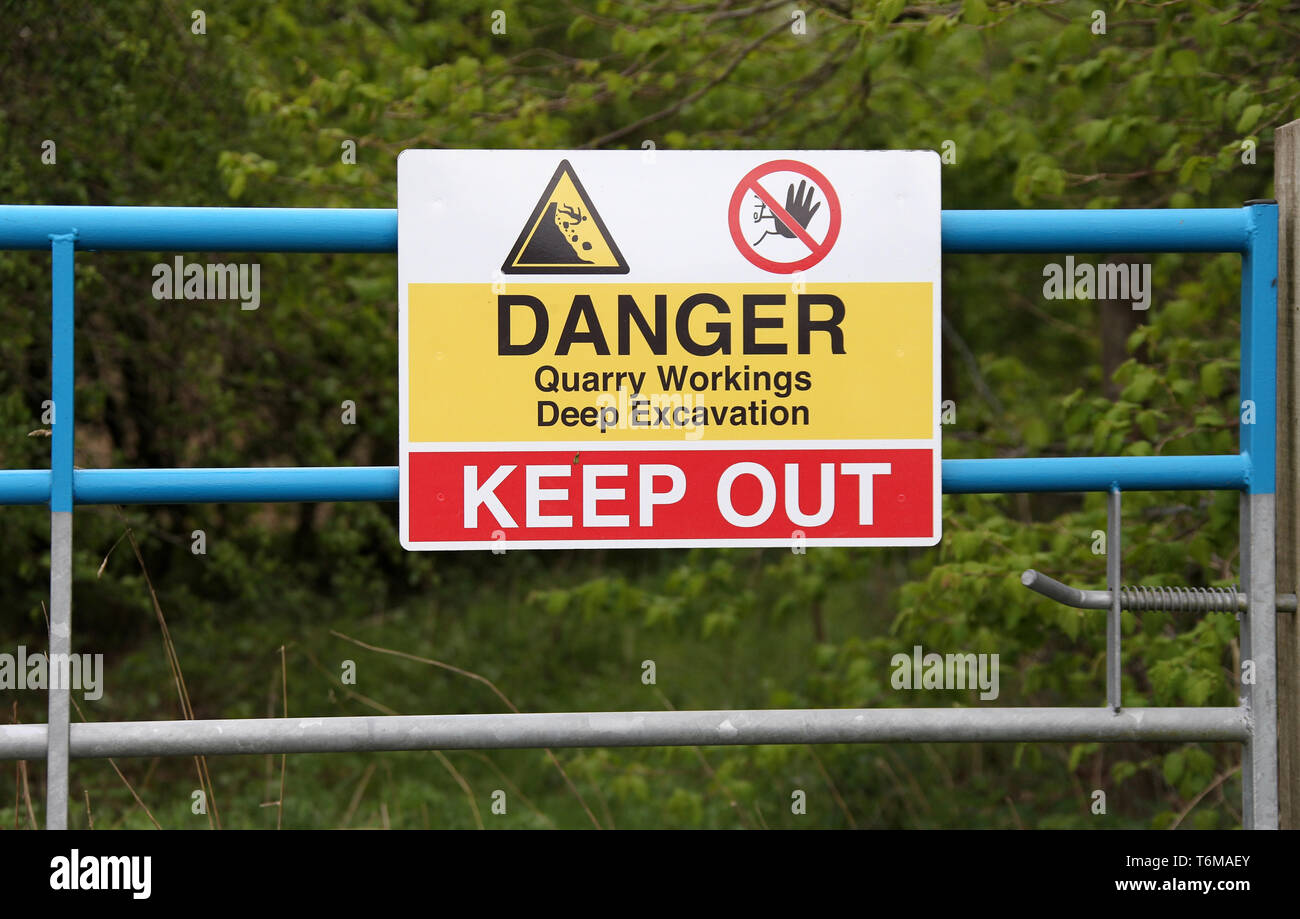 Danger mine sign warning in hi-res stock photography and images - Alamy