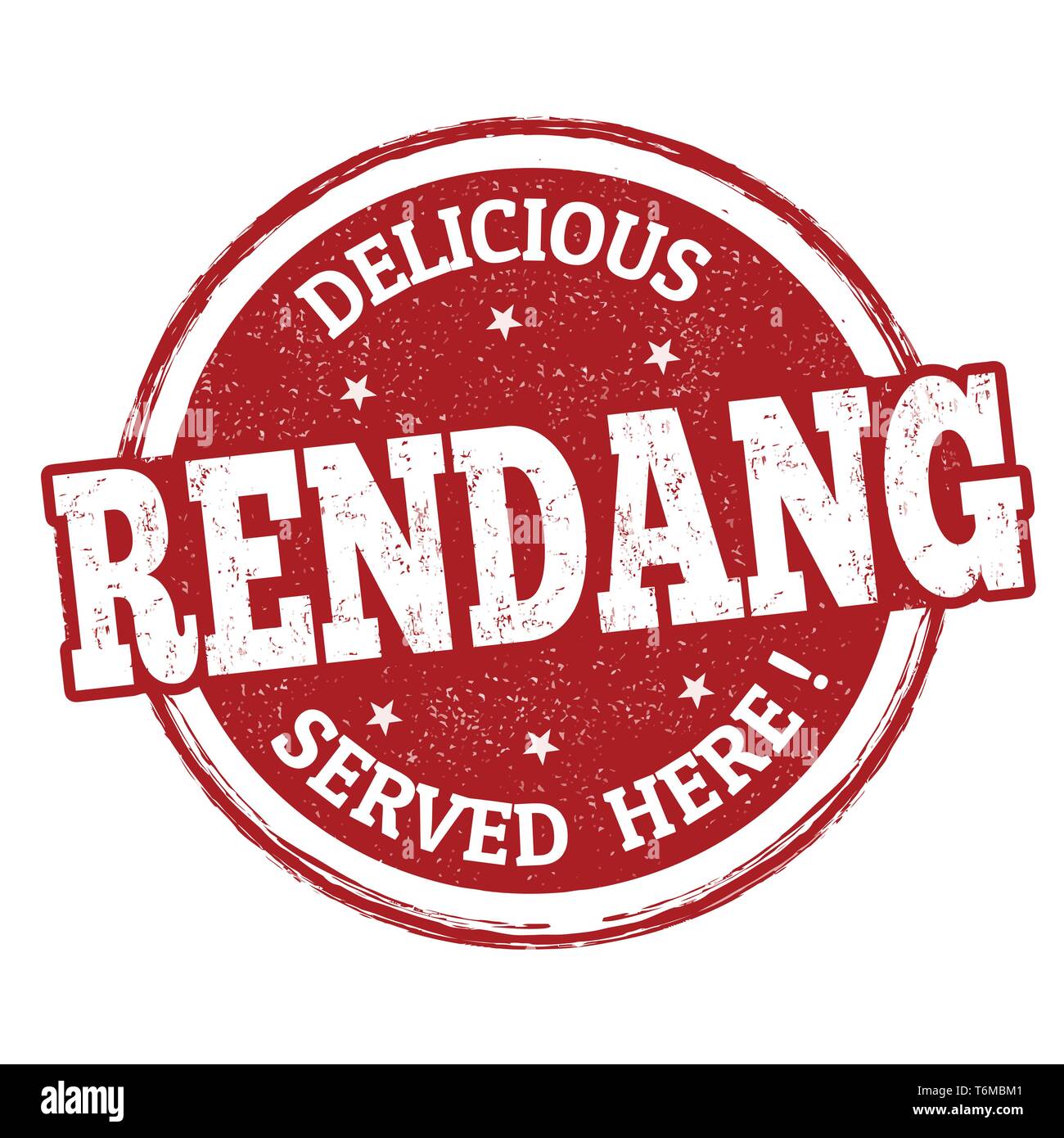 Rendang sign or stamp on white background, vector illustration Stock ...