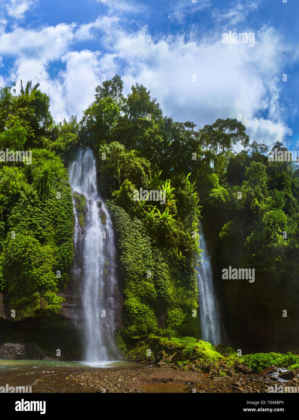 Sekumpul Waterfall - Bali island Indonesia Stock Photo - Alamy
