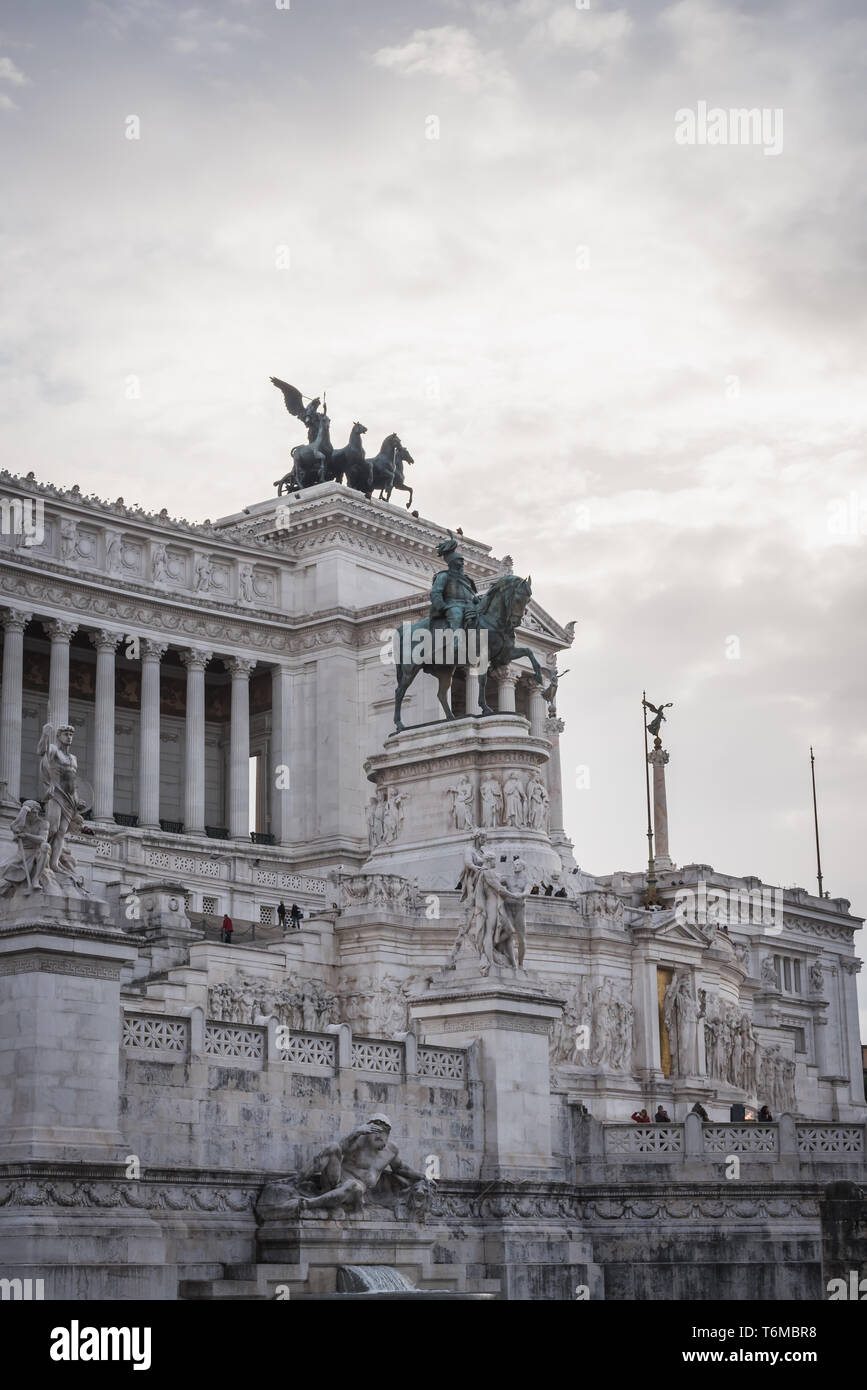 Facade of the Monument to Victor Emmanuel II in the historic center of ...