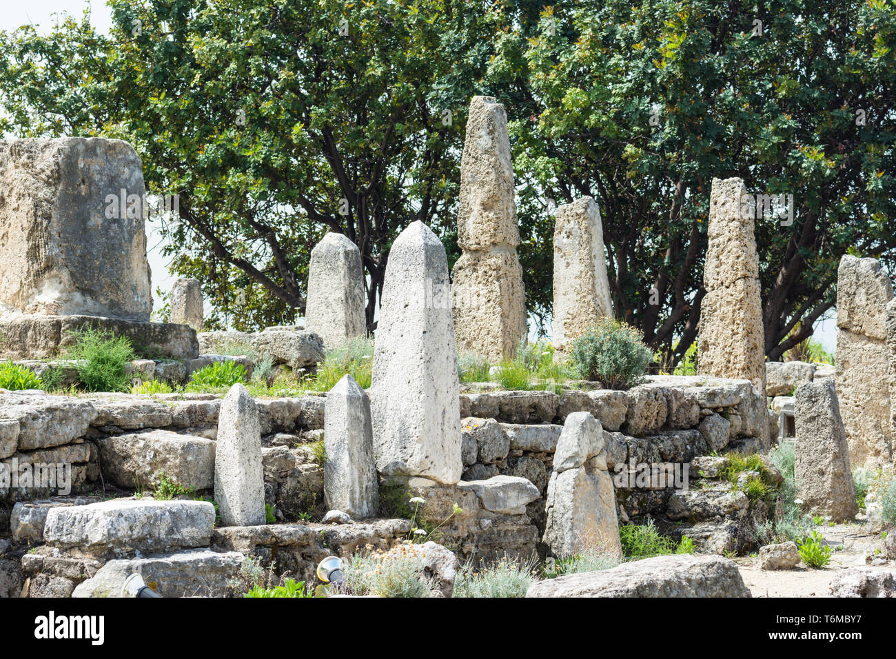 Temple of the Obelisks, Byblos archaeological site, Jbeil, Lebanon ...