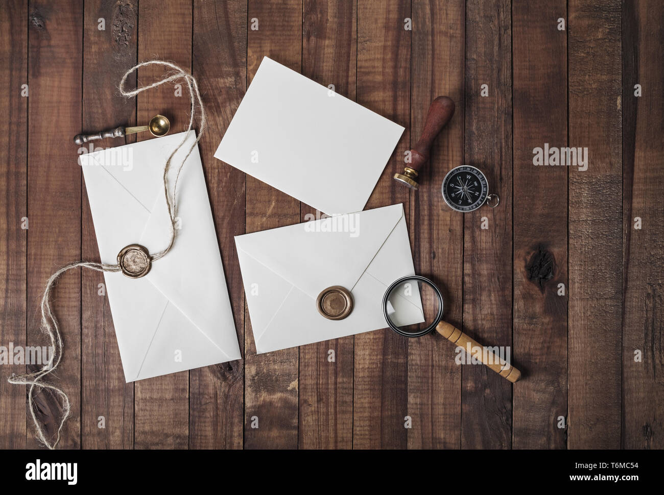 Vintage letter envelopes Stock Photo - Alamy