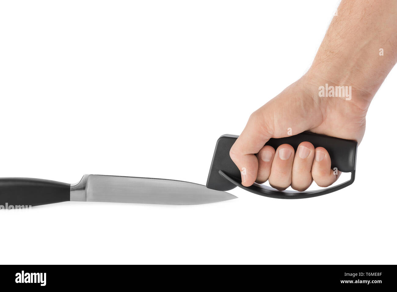 Male hand knife chop cut hi-res stock photography and images - Alamy