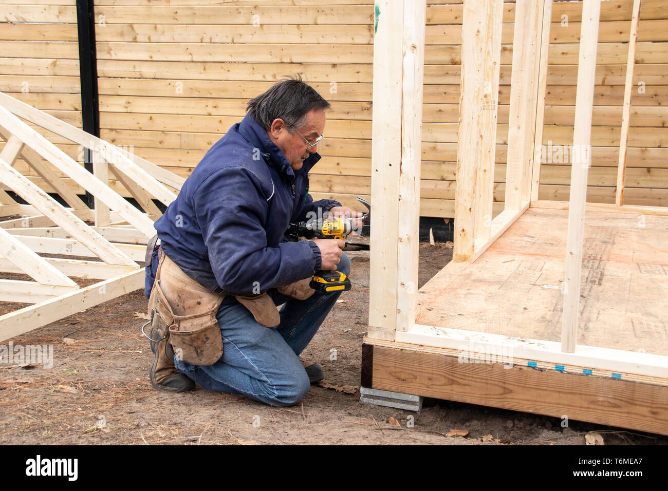 Wood construction worker hi-res stock photography and images - Alamy