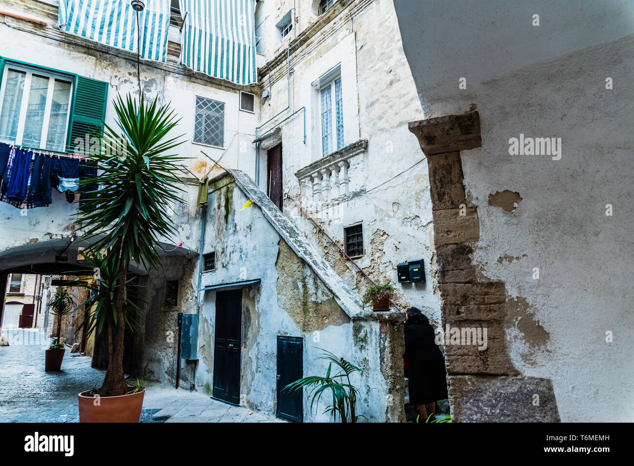 Beautiful streets of Bari, Italian medieval city Stock Photo - Alamy