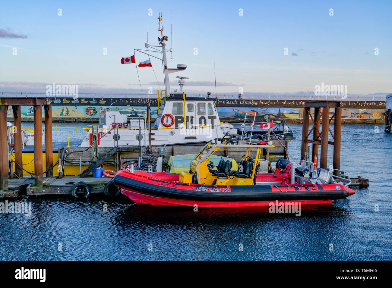 Search and Rescue boats, Ogden Point Breakwater, Victoria, British ...