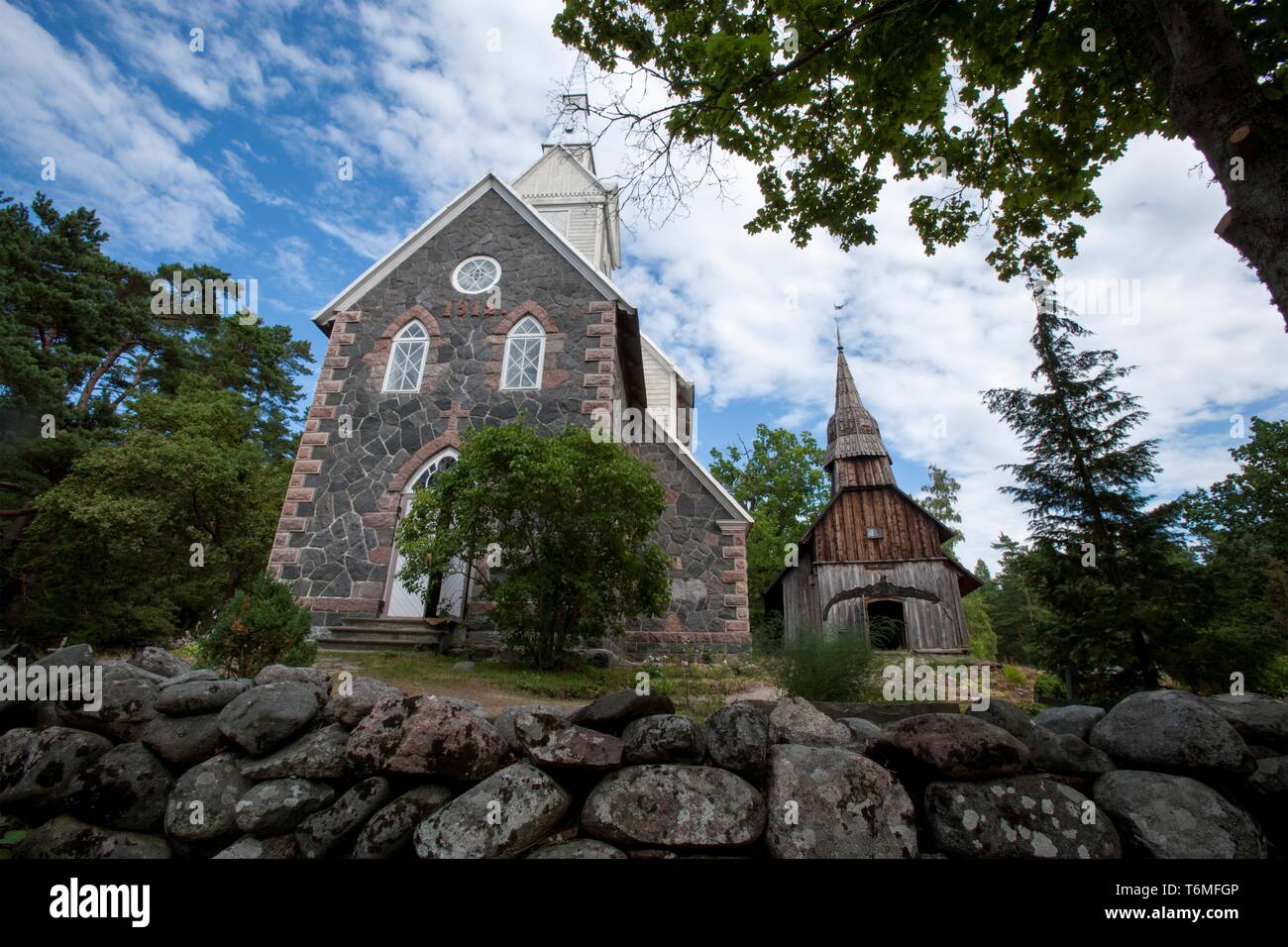 Churches on Ruhnu Island Stock Photo - Alamy
