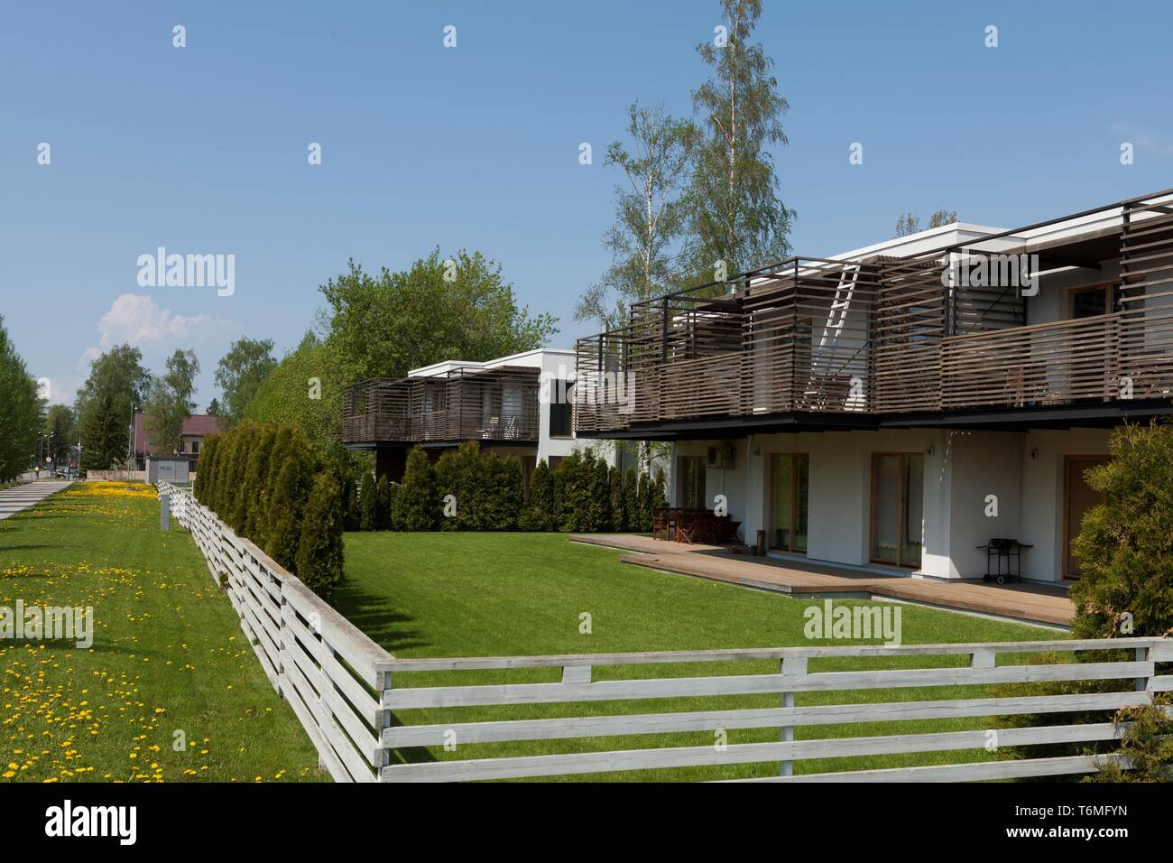 Buildings in Papli Street in PÃ¤rnu Stock Photo - Alamy