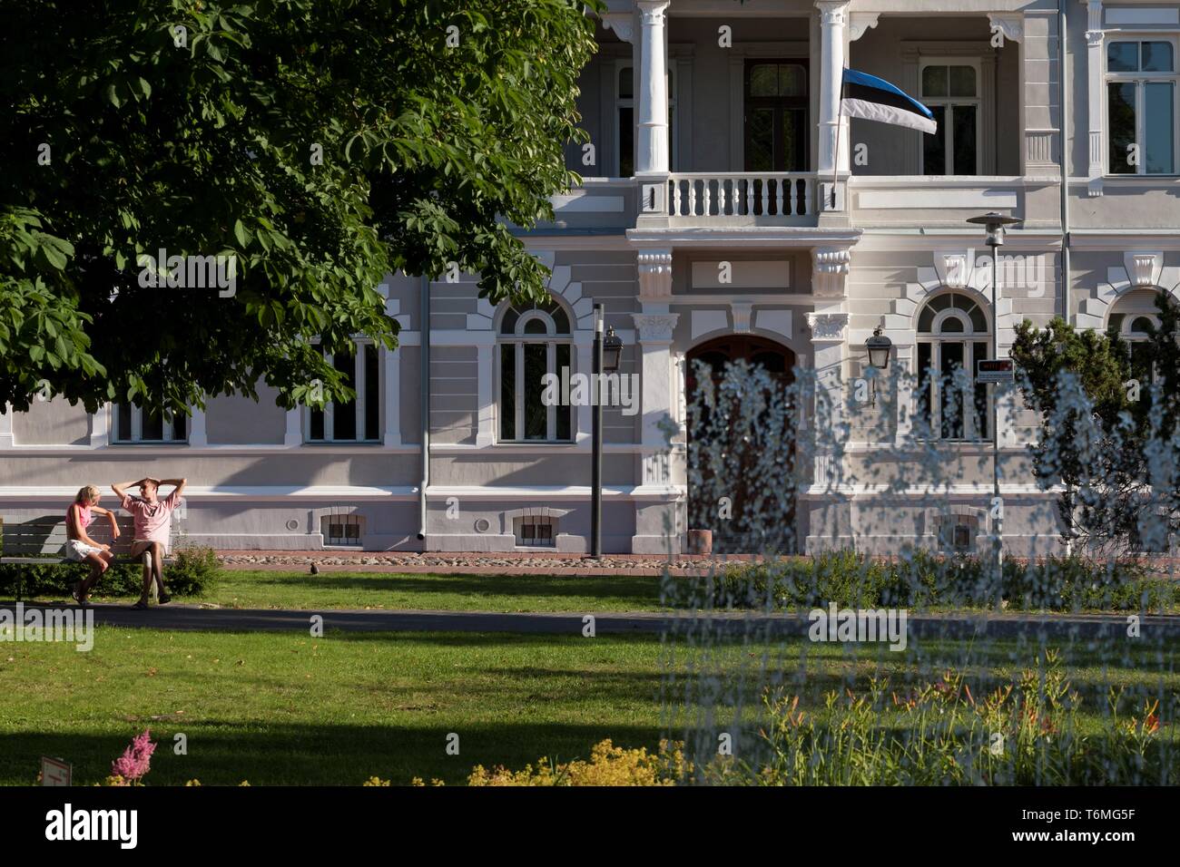 Park and building in PÃ¤rnu Stock Photo - Alamy
