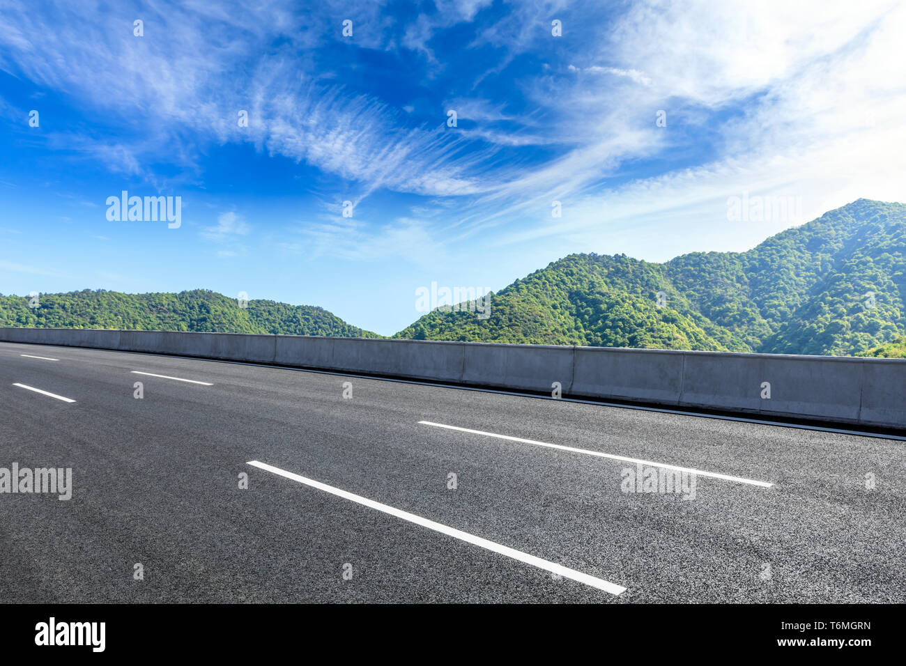 New highway road and beautiful mountain natural landscape Stock Photo ...